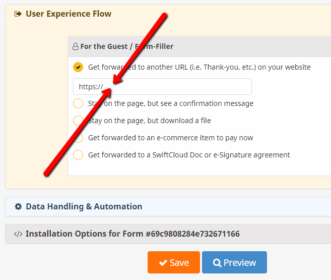 Missing Thanks Page - SwiftCloud Support
