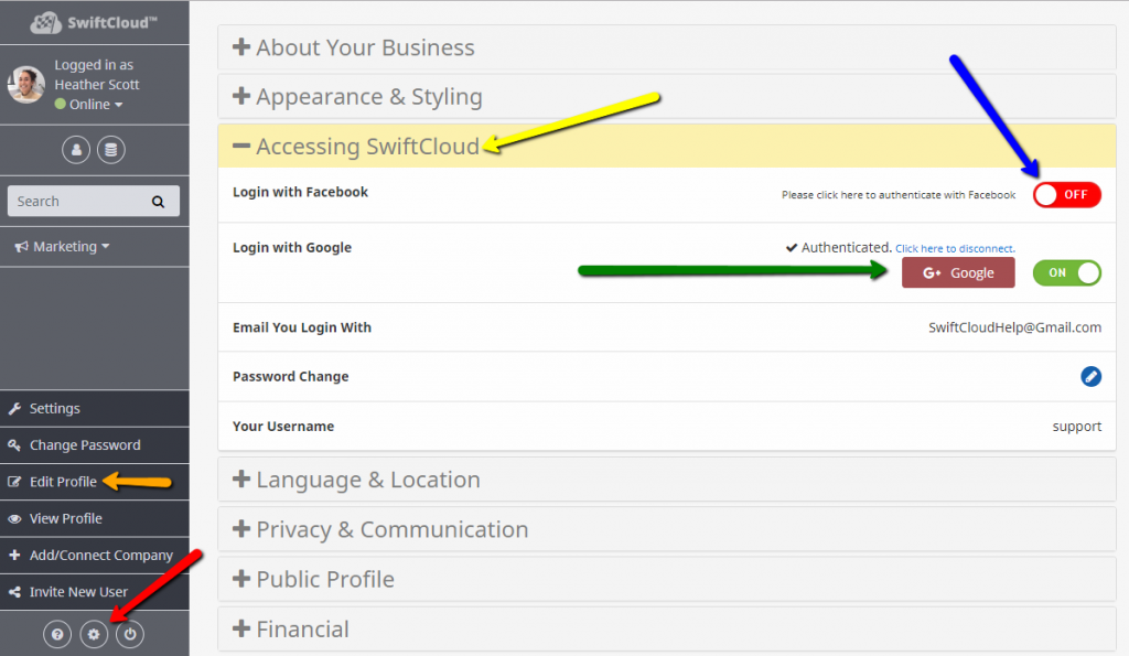 Secure Your Account + Merge Accounts - SwiftCloud Support